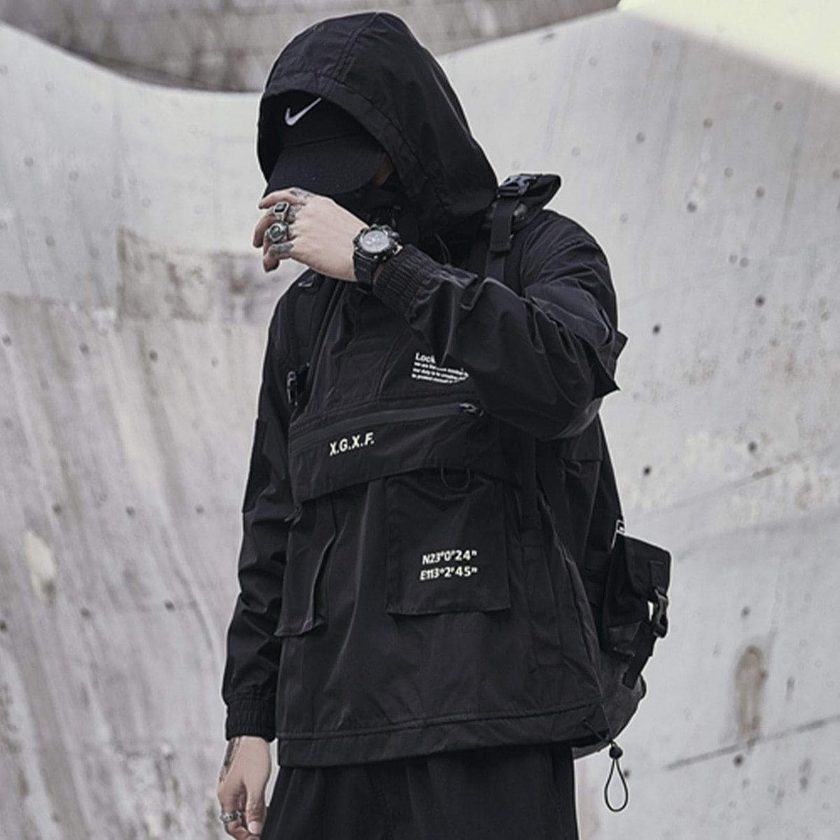 Japanese Harajaku Techwear Jacket | Japanese Temple
