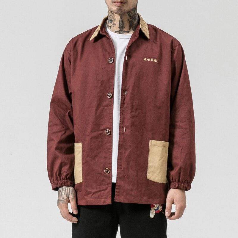 Japanese Kanji Samurai Jacket | Japanese Temple