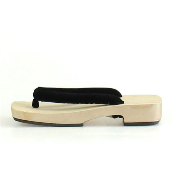 Black Flat Geta Sandals Japanese Geta | Japanese Temple