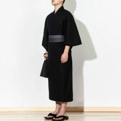 Black Yukata Men's Yukata | Japanese Temple