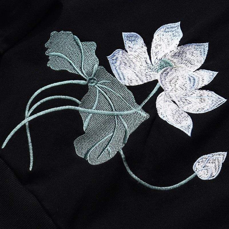 Japanese Style Floral Hoodies | Japanese Temple