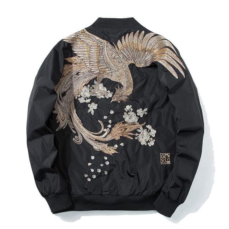 Phoenix Asian Bomber Jacket | Japanese Temple