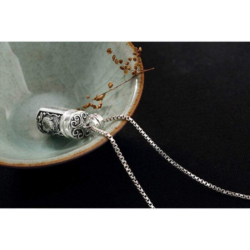 Silver Open Japanese Necklace | Japanese Temple