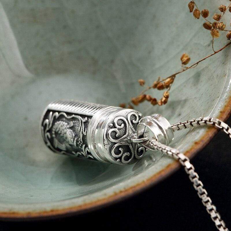 Silver Open Japanese Necklace | Japanese Temple